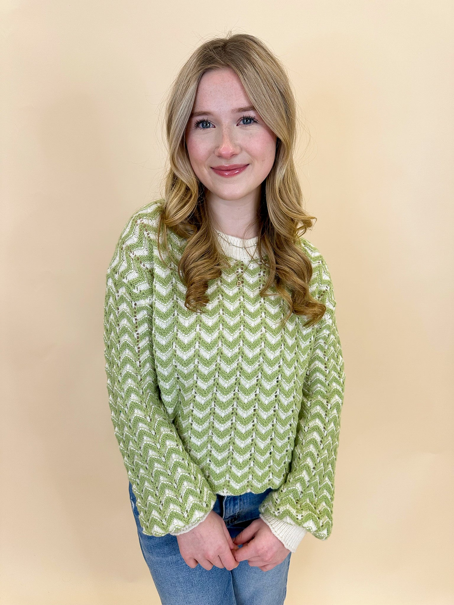 Throwback Pattern Sweater – Cara's Boutique